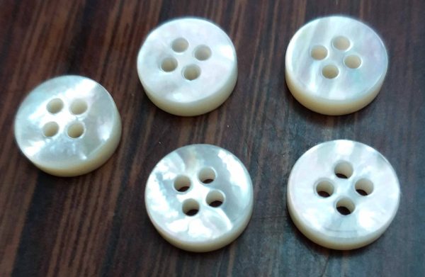 Flat Top Mother of Pearl Shirt Buttons: Customizable and Shiny